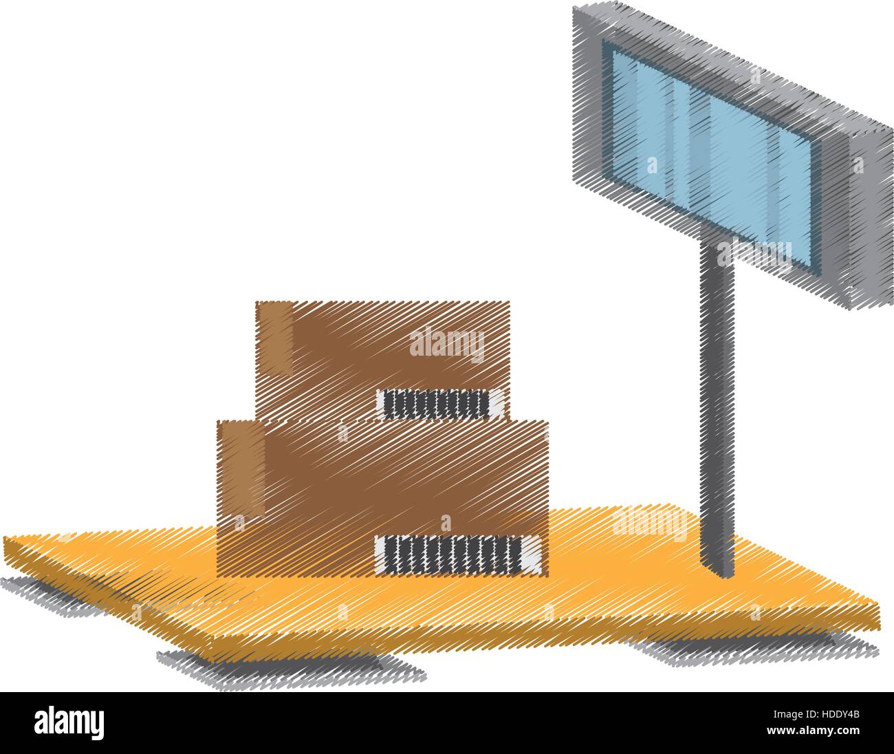 Delivery weight scale boxes hi-res stock photography and images - Alamy