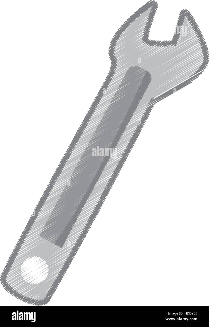 steel spanner tool repair drawing vector illustration eps 10 Stock ...