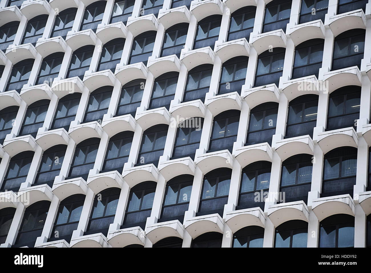 Contemporary architecture - Hundreds of windows characterize the facade ...