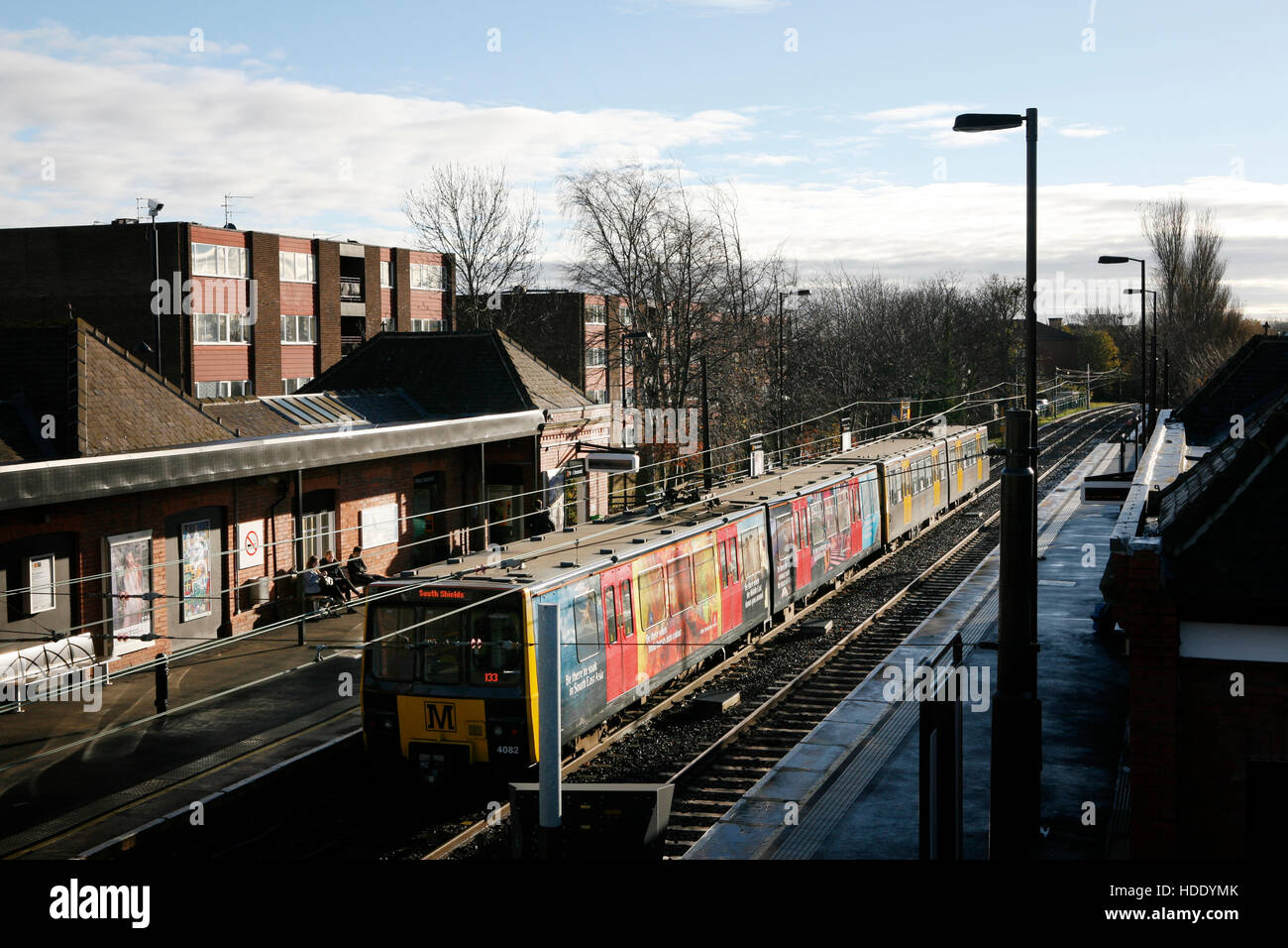 West Jesmond Metro Link station Stock Photo - Alamy