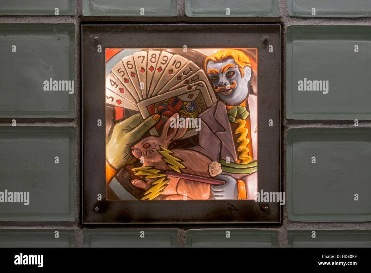 A ceramic tile designed by Tony Buonagurio in a walkway in the Times ...