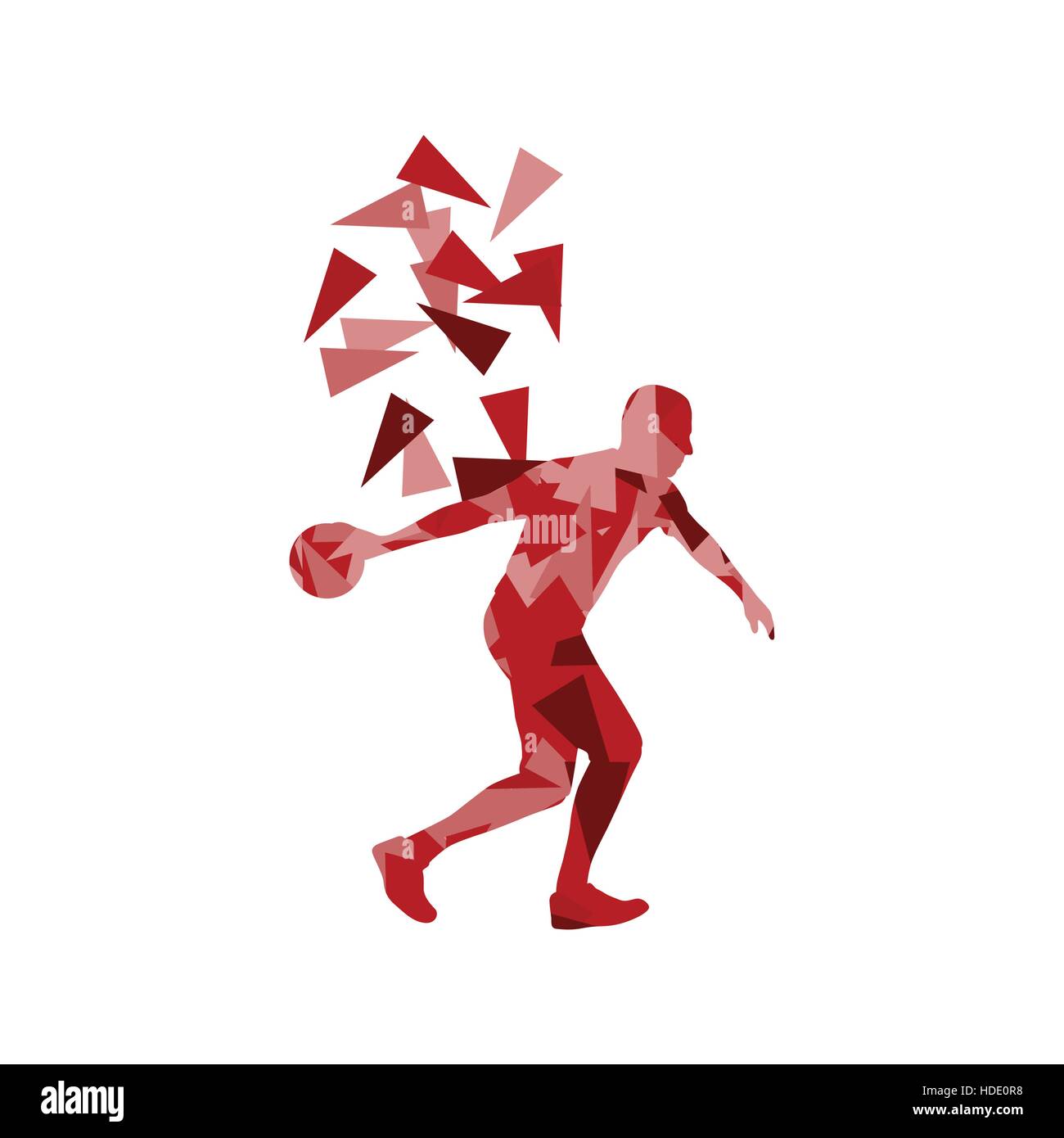 Bowler man bowling vector background illustration concept made of ...