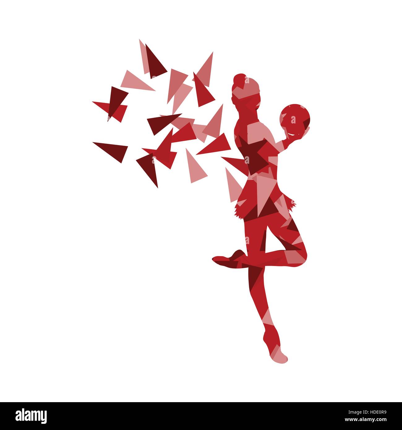 Gymnast with ball Art gymnastics abstract vector background ...