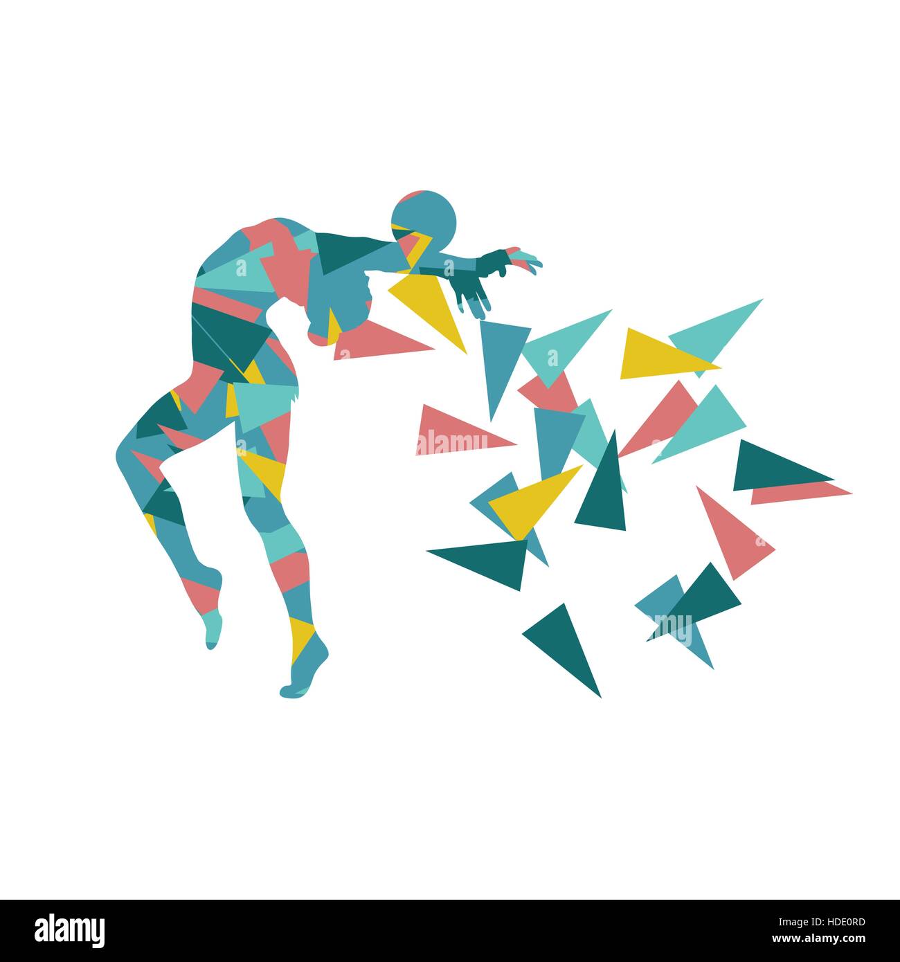 Gymnast with ball Art gymnastics abstract vector background ...