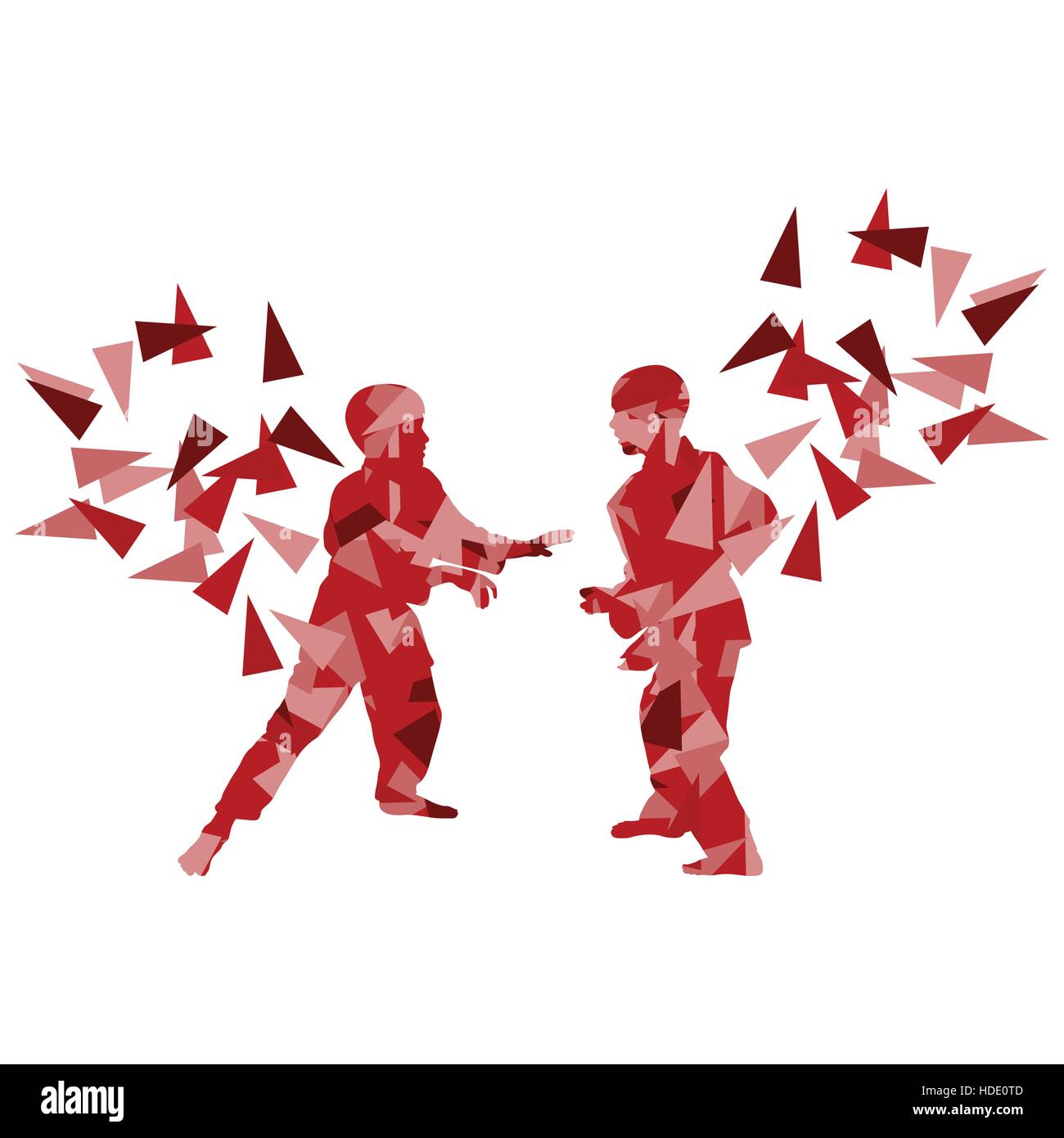 Judo kid vector martial art child fight abstract illustration concept ...