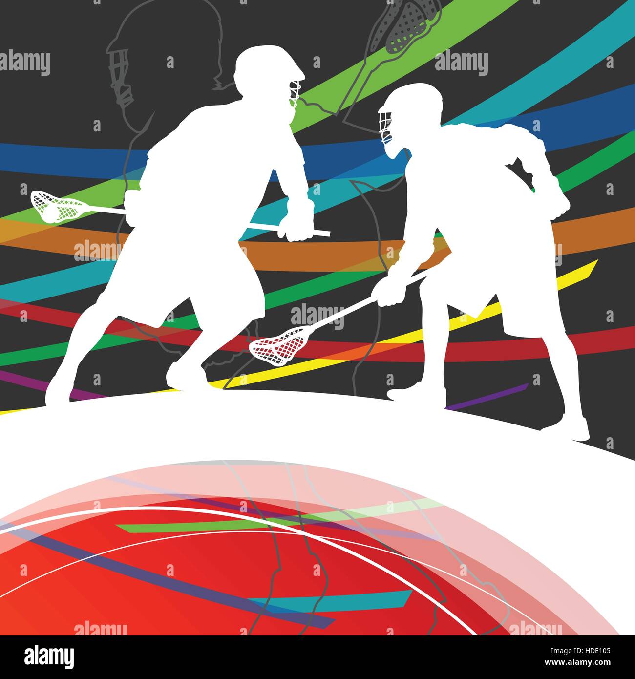 Lacrosse silhouettes hi-res stock photography and images - Alamy