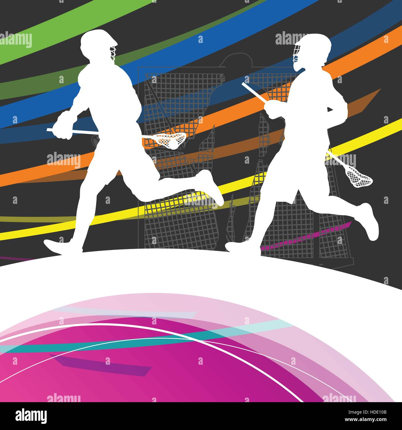 Young male lacrosse Stock Vector Images - Alamy