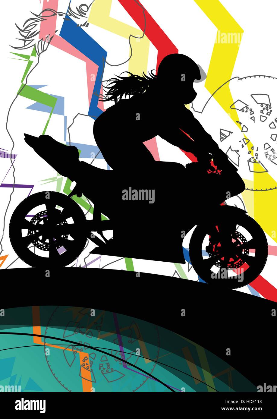 Motorcycle trial Stock Vector Images - Alamy