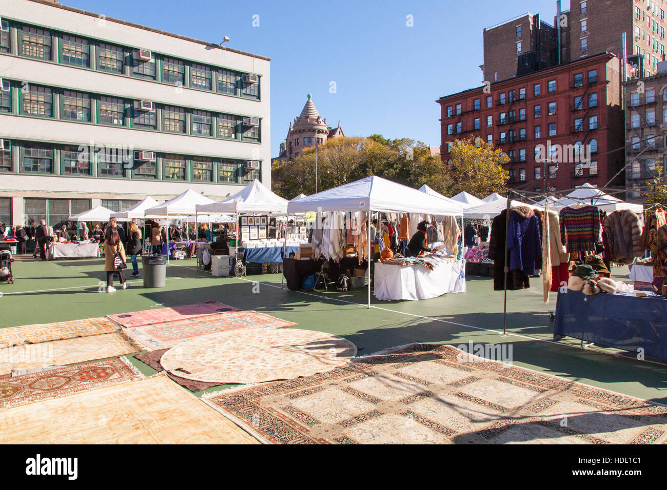 The Grand Bazaar Sunday market, Upper West Side of Manhattan, New York ...