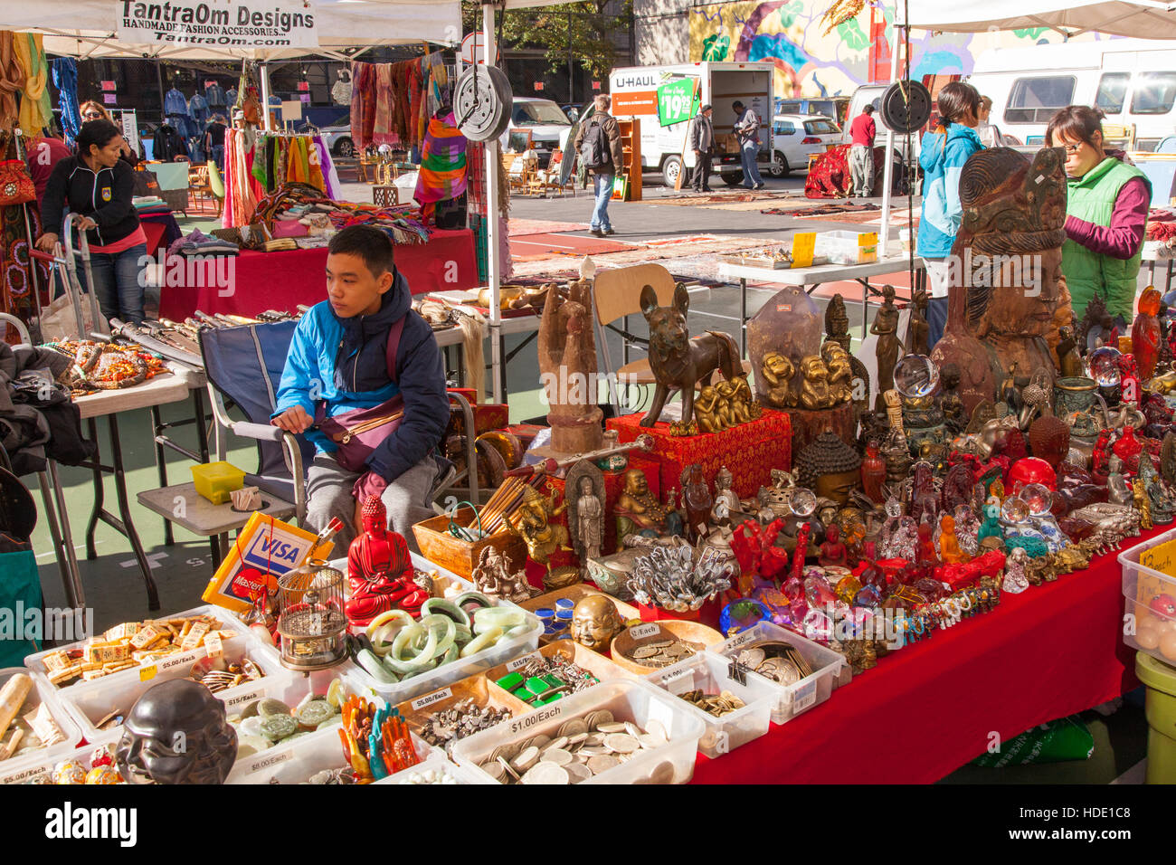 The Grand Bazaar Sunday market, Upper West Side of Manhattan, New York ...