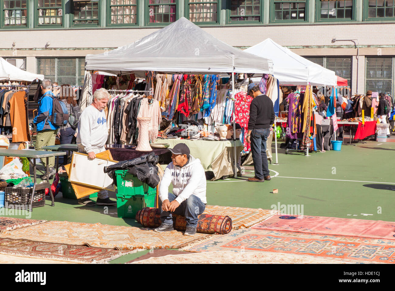 The Grand Bazaar Sunday market, Upper West Side of Manhattan, New York ...