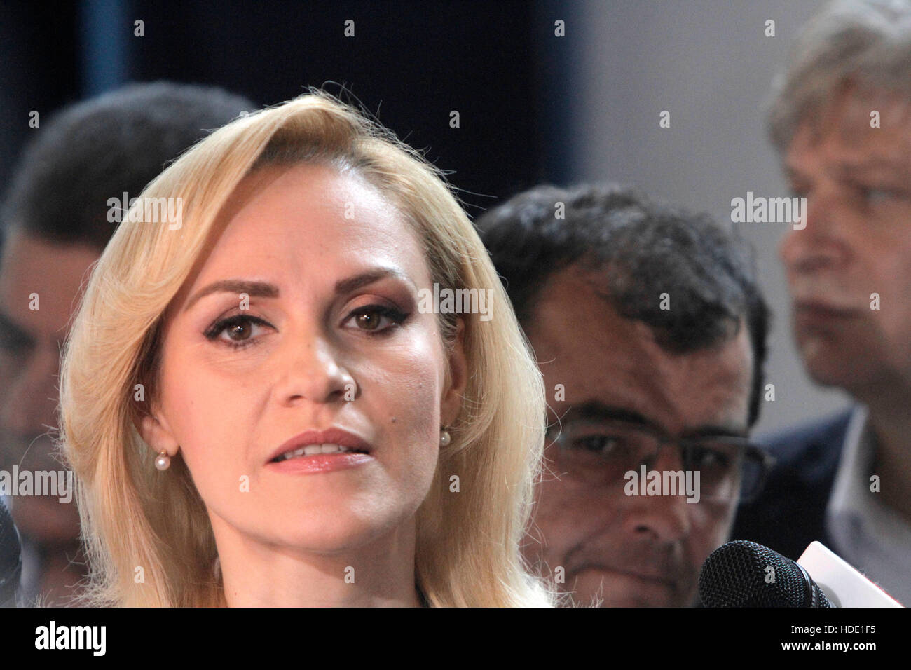 BUCHAREST, ROMANIA -June 05, 2016: Gabriela Firea, the candidate of ...