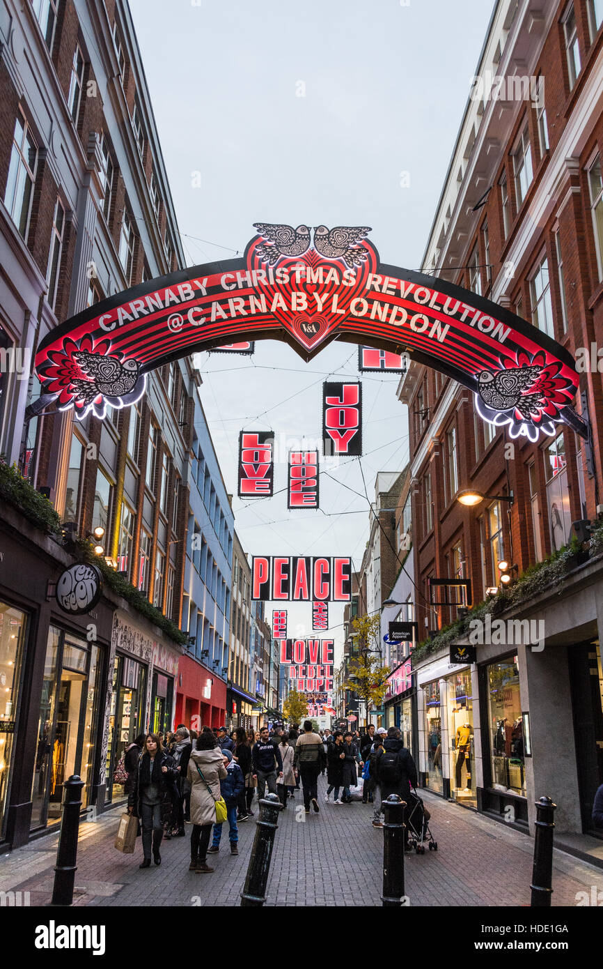 Carnaby street christmas lights hi-res stock photography and images - Alamy