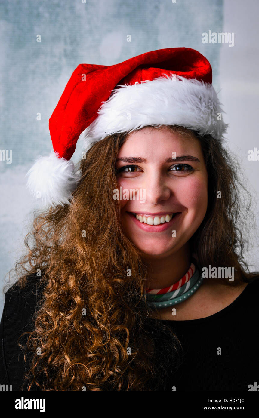 Happy Christmas woman Stock Photo - Alamy