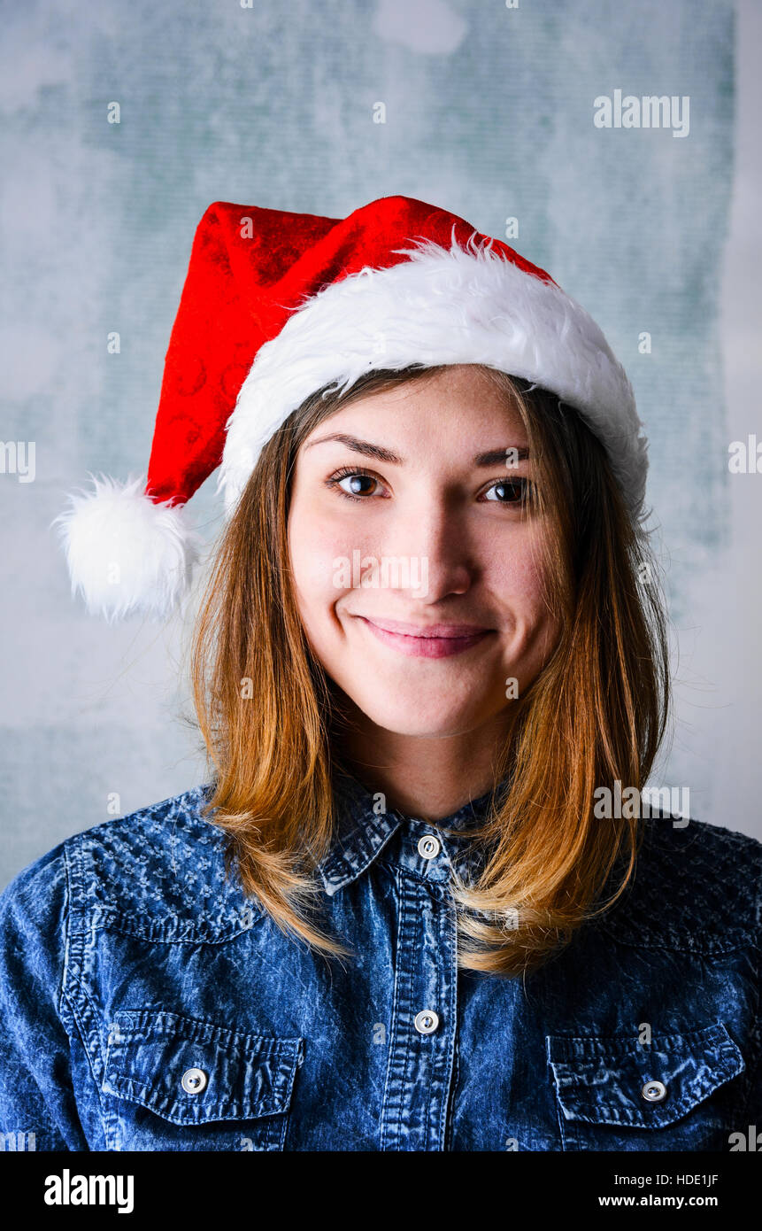 Happy Christmas woman Stock Photo - Alamy