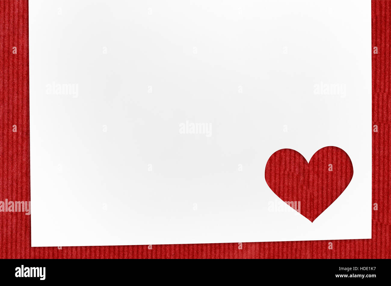 Heart shaped Valentine day cut paper Stock Photo - Alamy