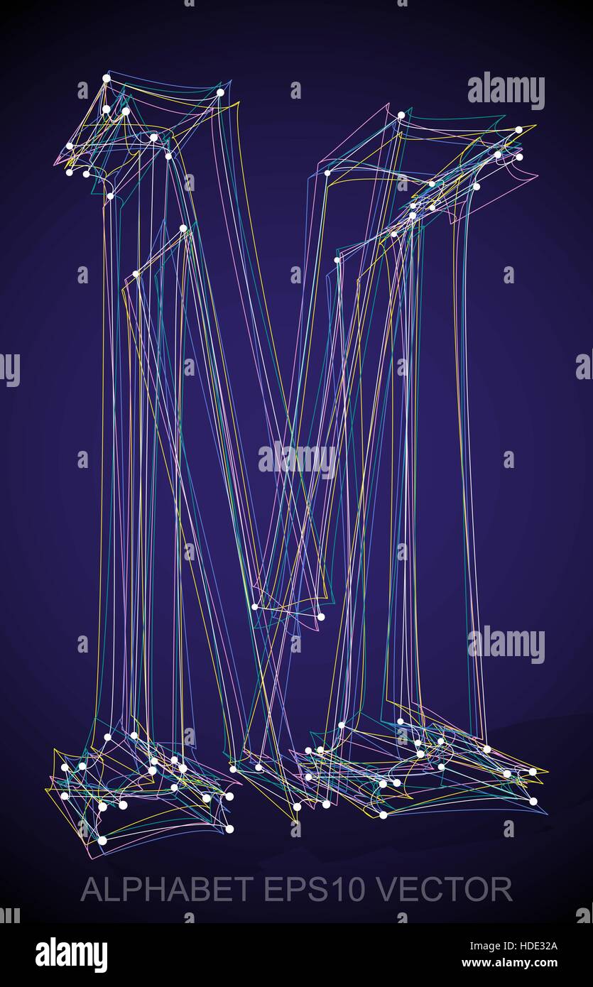 Letter m wireframe Stock Vector Images - Alamy