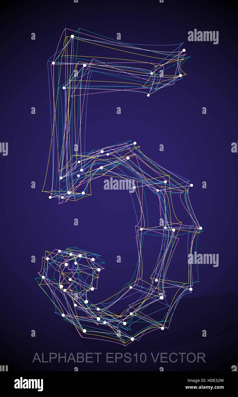 Number five wireframe hi-res stock photography and images - Alamy