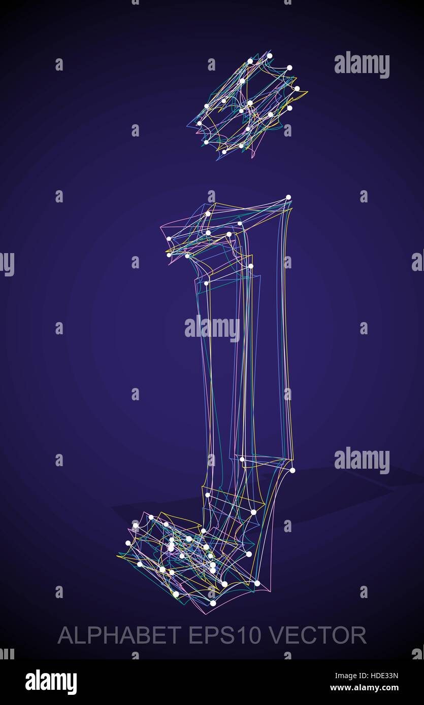 Abstract illustration of a Multicolor sketched J with Transparent ...