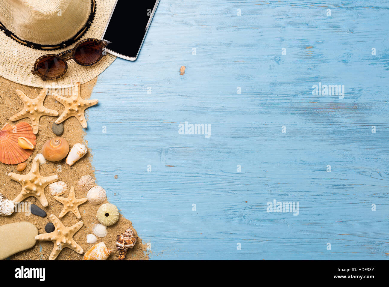 Summer objects for vacation Stock Photo - Alamy