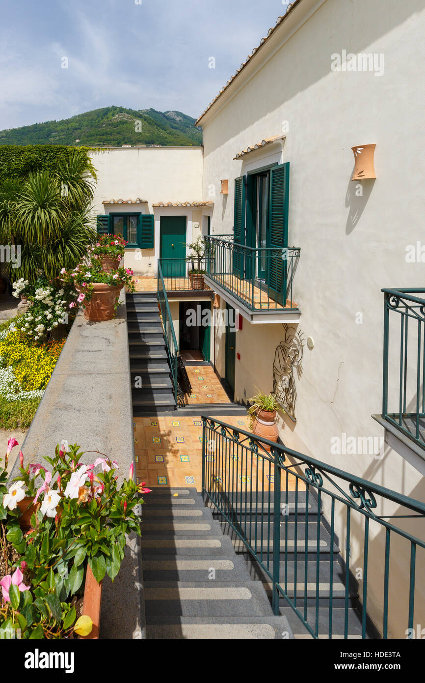 The 1288 historic garden terrace rooms of the Hotel Parsifal in Ravello ...