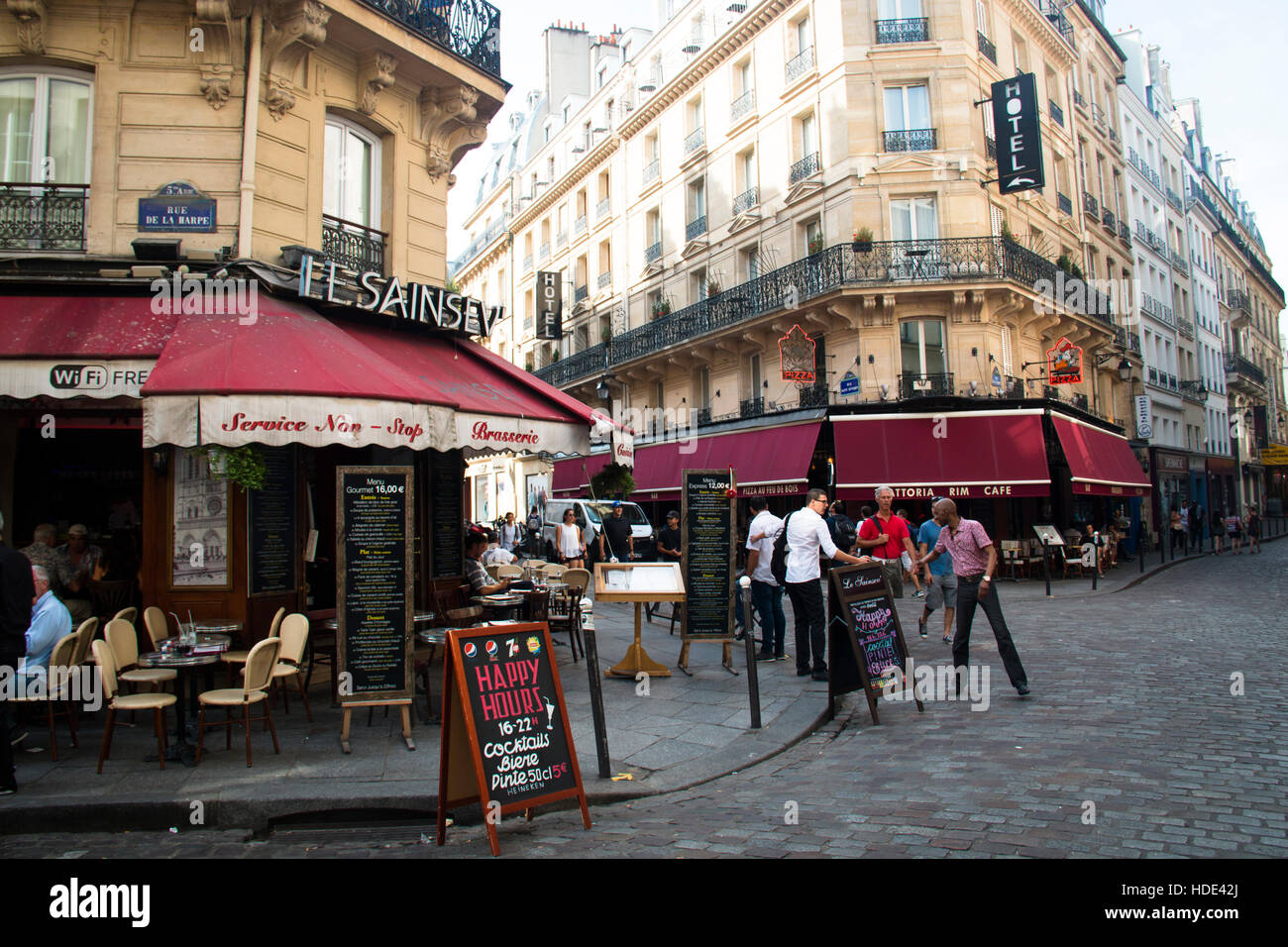 PARIS, FRANCE – SEPTEMBER 2016: People in a street in Paris in France ...