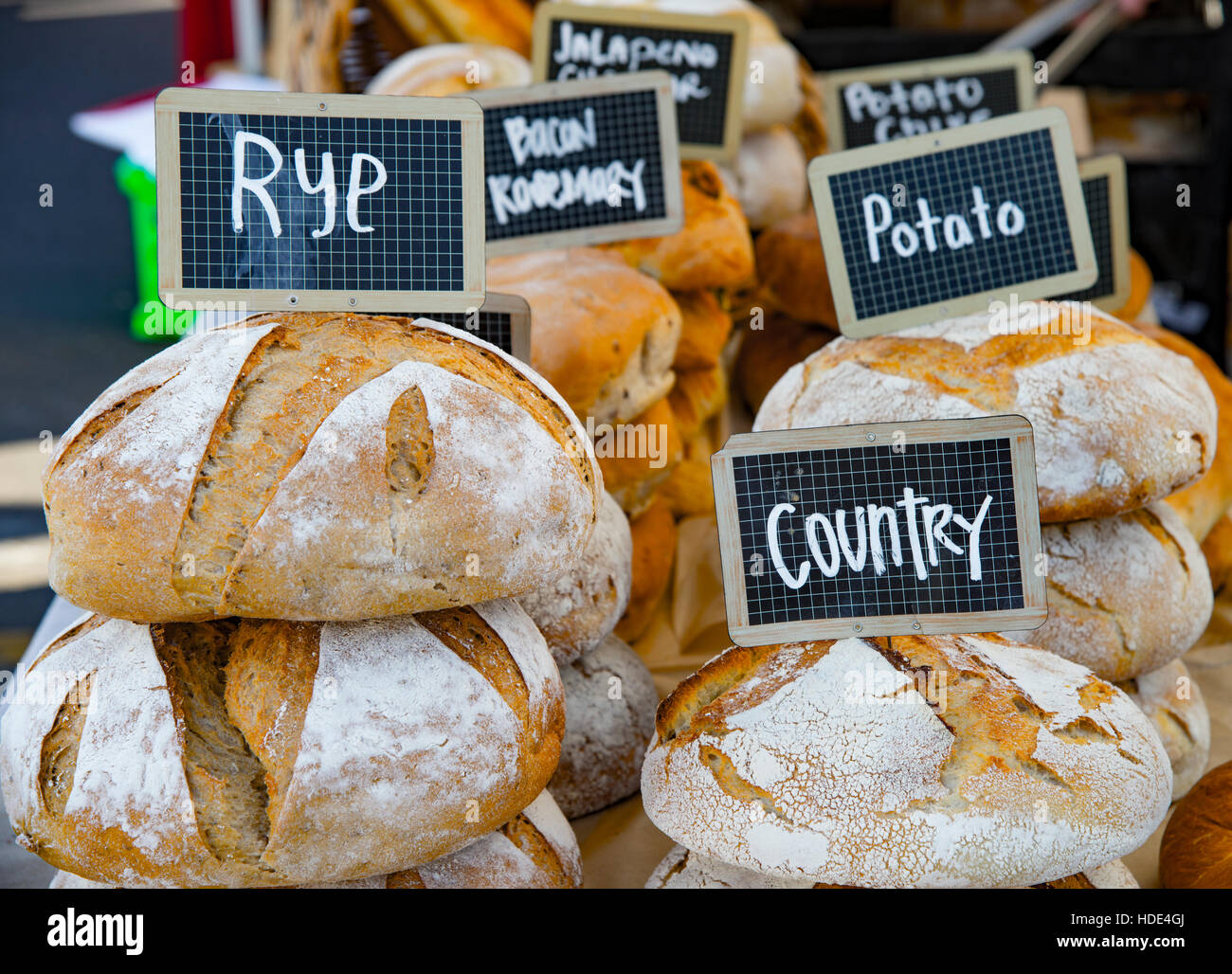 Boise Farmers Market, Fresh baked breads, Downtown Boise, Idaho Stock ...