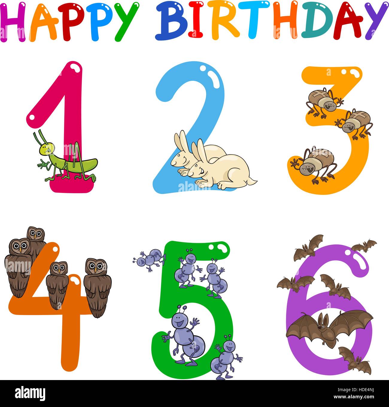 Happy fifth birthday Stock Vector Images - Alamy