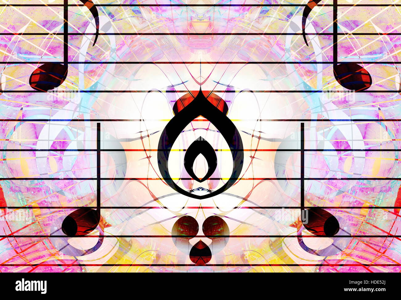 Music notes. Abstract color background. Music concept Stock Photo - Alamy