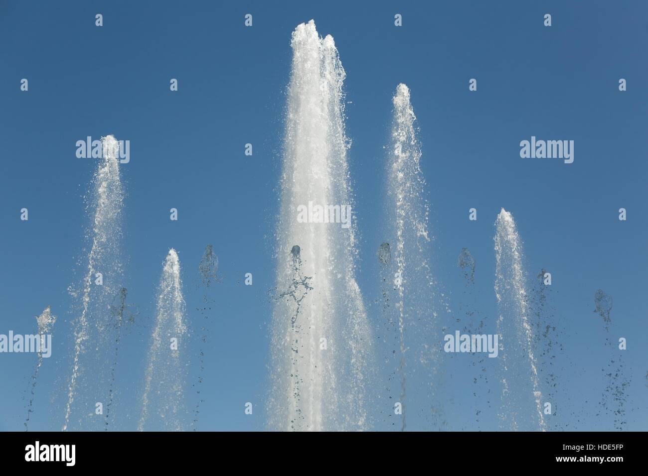 Fountain water jets Stock Photo - Alamy