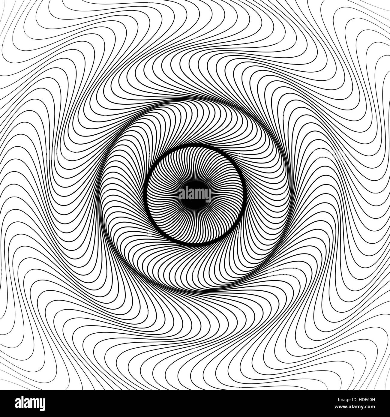 Wavy, zig-zag radial lines. Abstract circular pattern Stock Vector ...