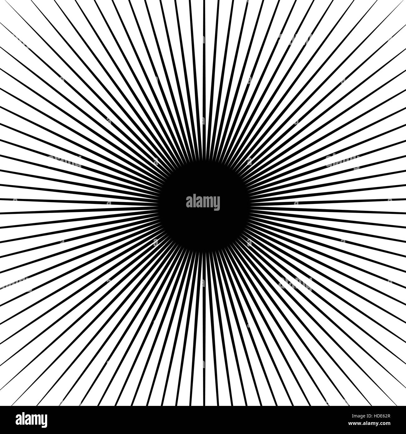 Circular radial lines pattern. Radiating stripes abstract element ...