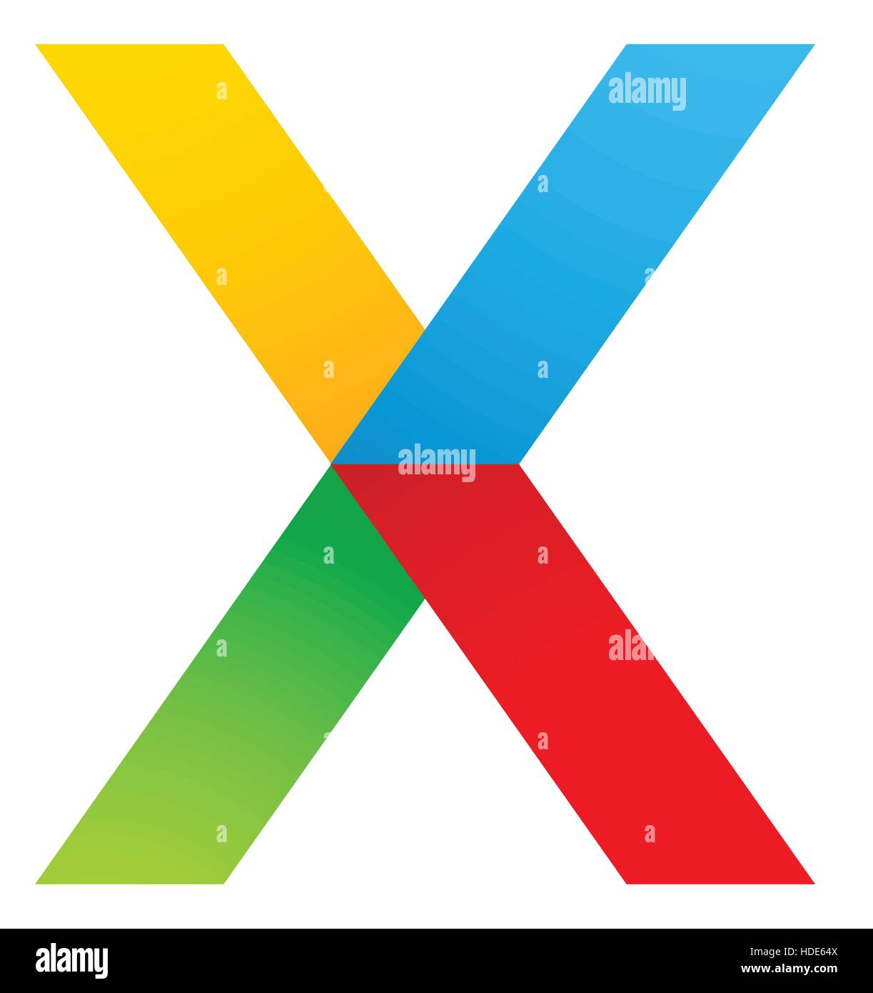 Abstract multicolor X, cross letter icon, logo Stock Vector Image & Art ...