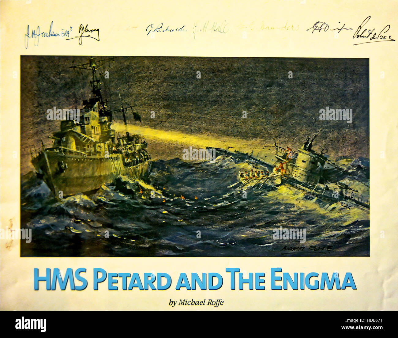 HMS Petard and the Enigma machine by Michael Roffe Stock Photo - Alamy