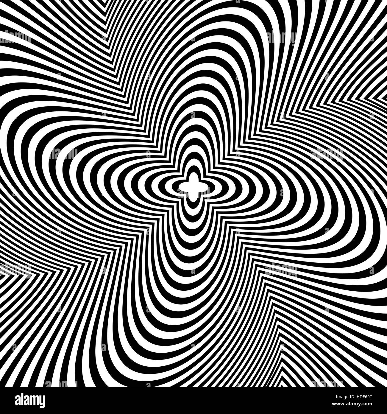 Rotation pattern, circular background. Radiating lines abstract element ...