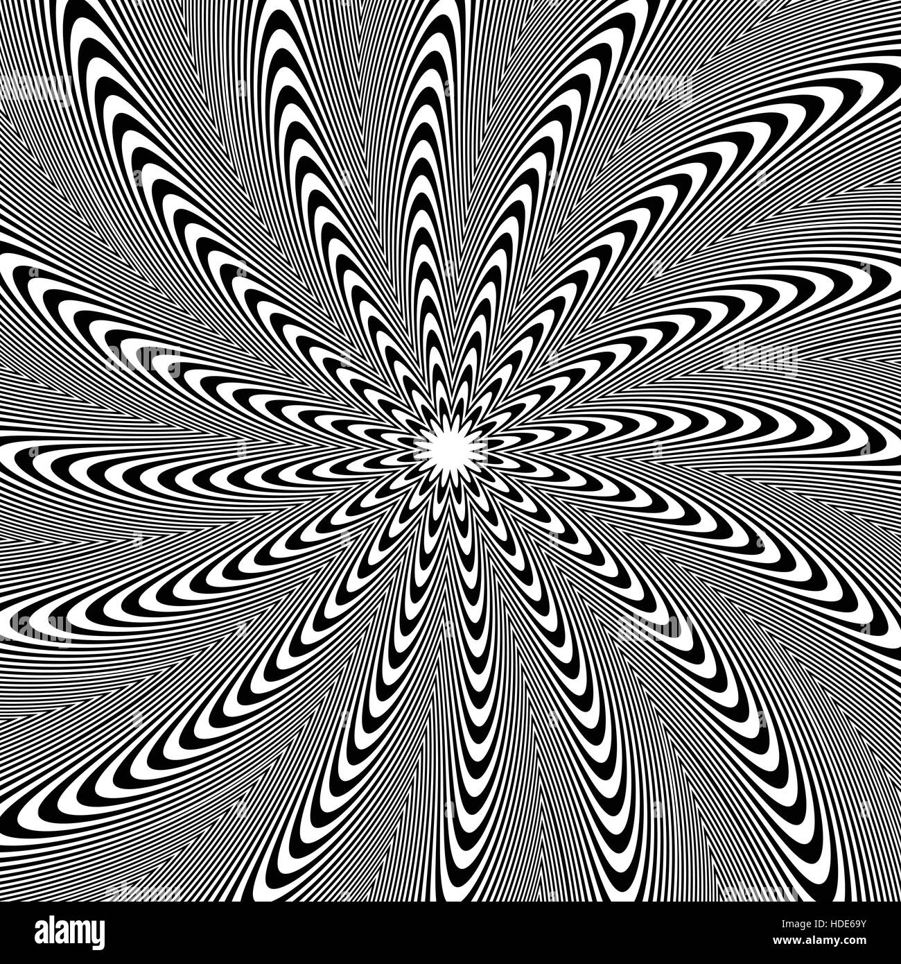 Rotation pattern, circular background. Radiating lines abstract element ...