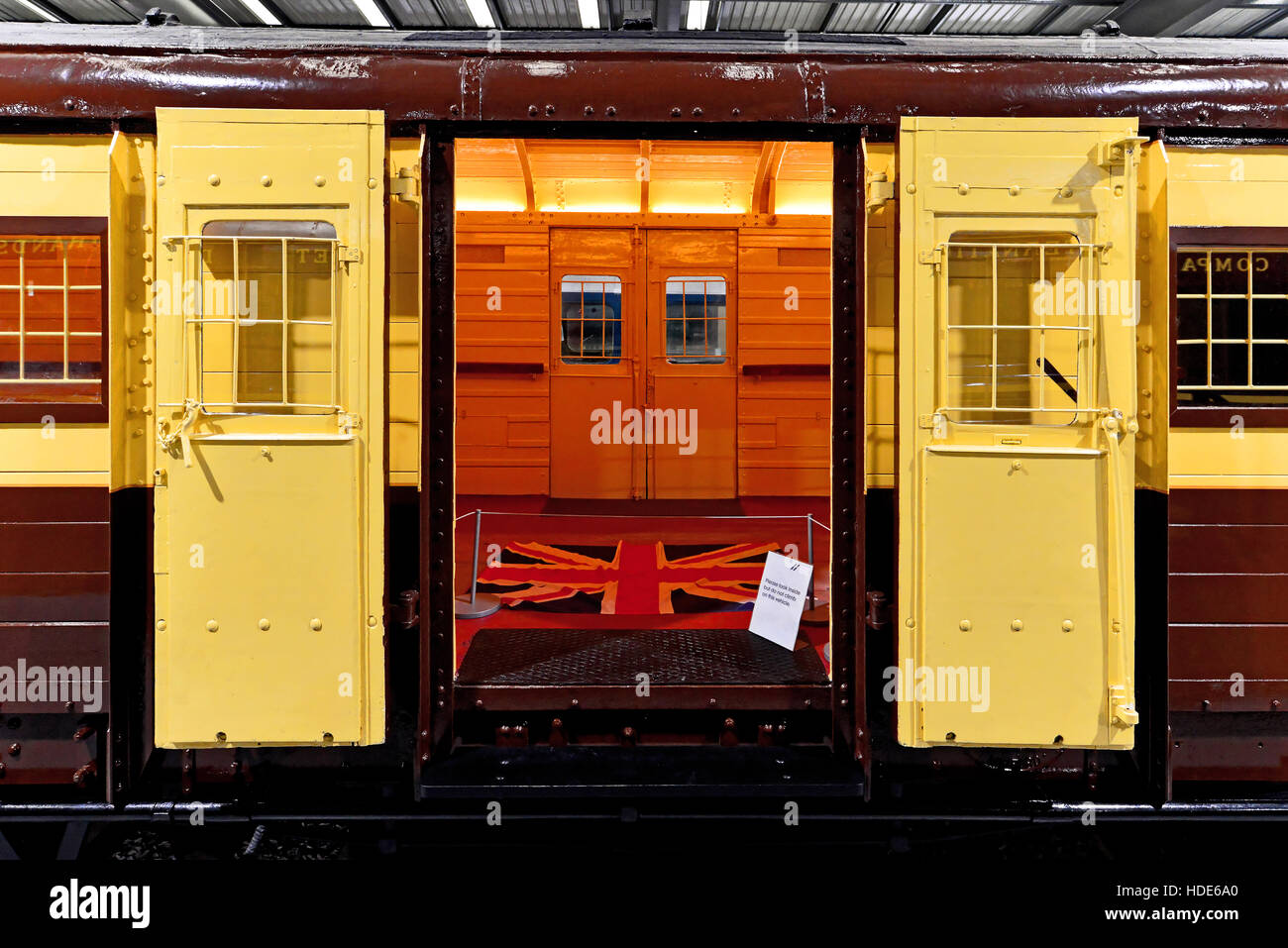 Shildon Railway Museum guards wagon carriage Stock Photo - Alamy