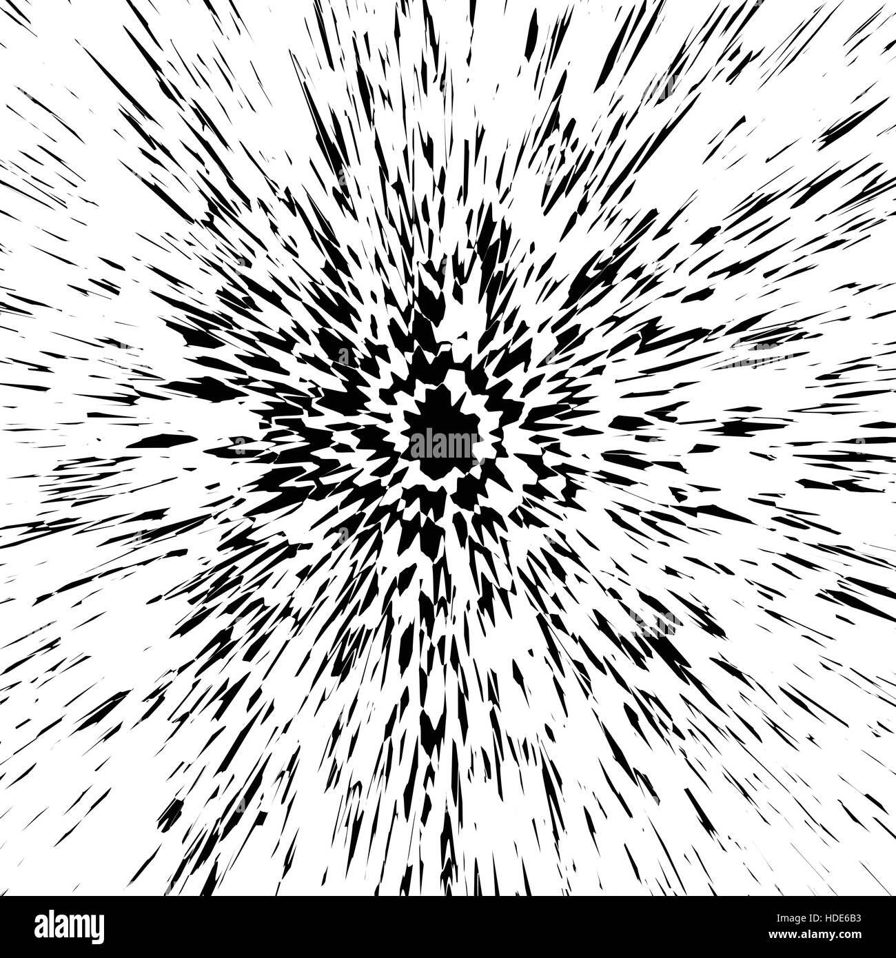 Radial grungy spattered, splattered liquid paint effect. Splashed ink ...