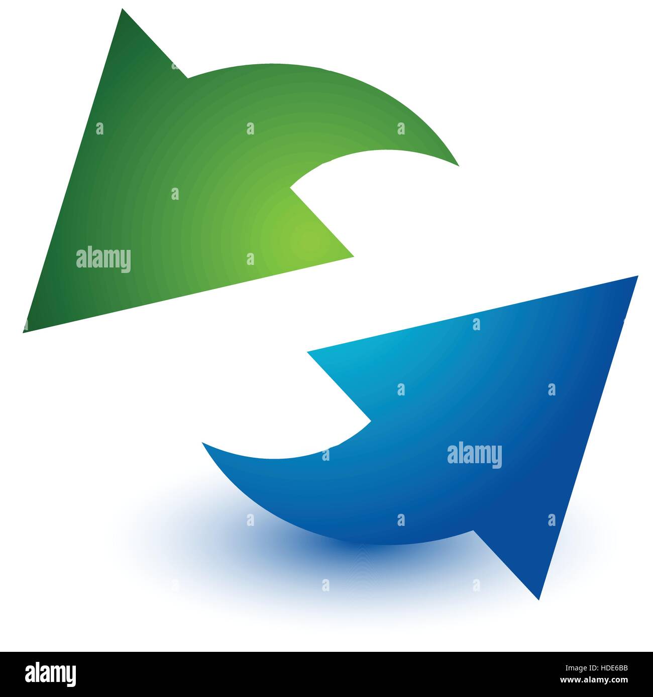 Pair of arrows in circle. Circular arrows. Recycling, loop or cycle ...