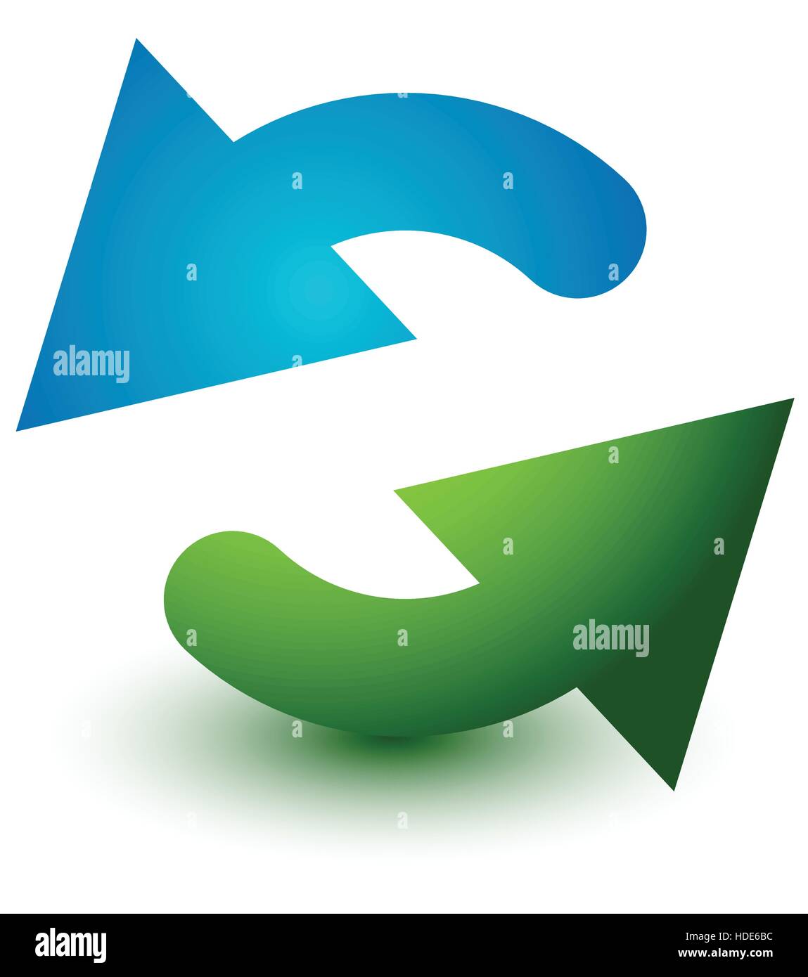 Pair of arrows in circle. Circular arrows. Recycling, loop or cycle ...