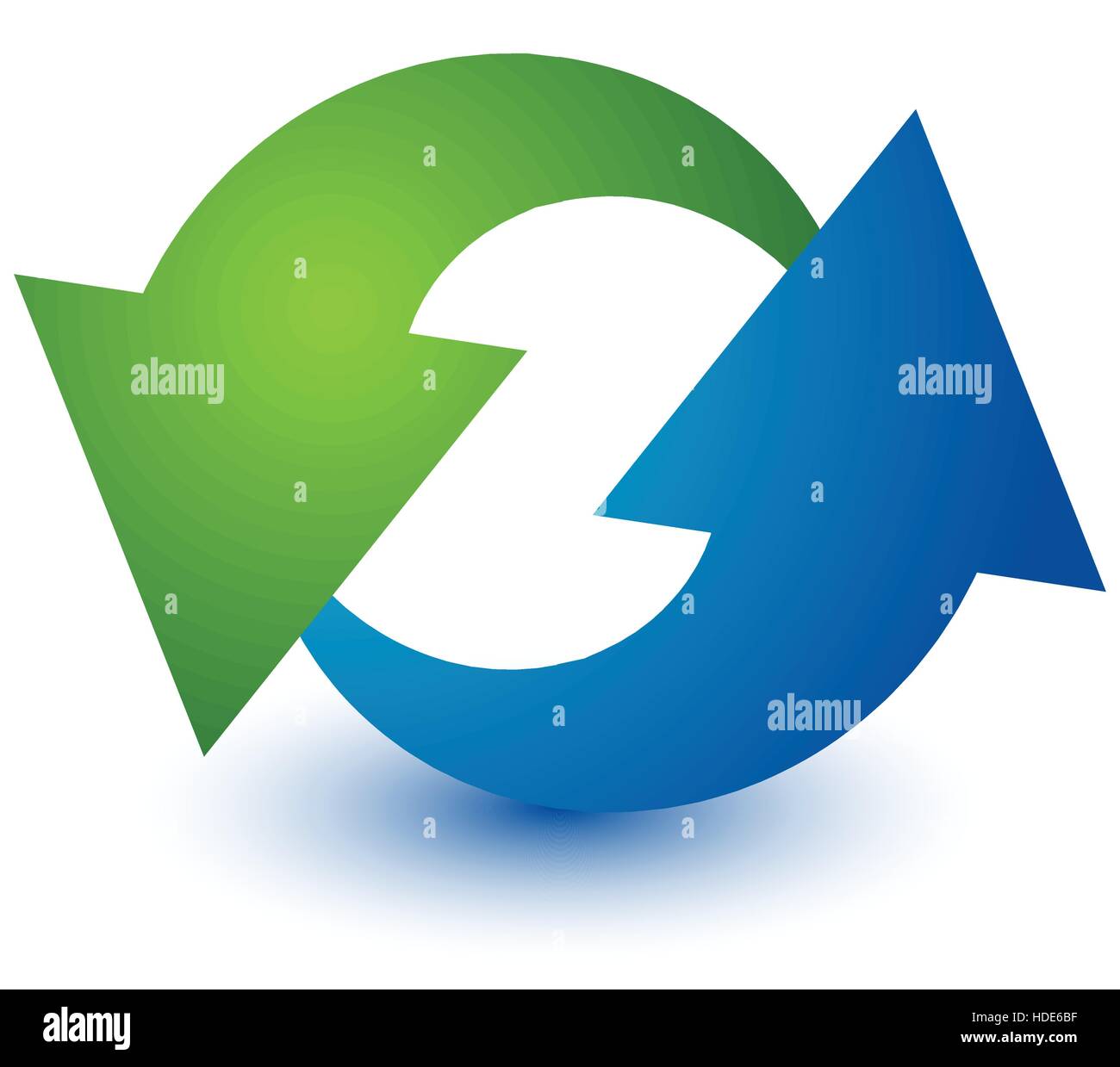 Pair of arrows in circle. Circular arrows. Recycling, loop or cycle ...