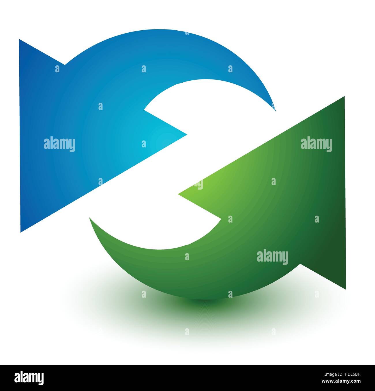 Pair of arrows in circle. Circular arrows. Recycling, loop or cycle ...