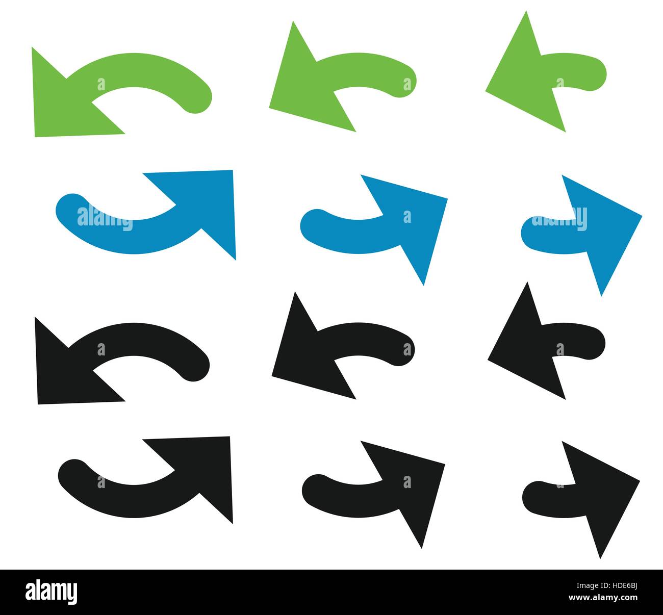 Pair of arrows in circle. Circular arrows. Recycling, loop or cycle ...