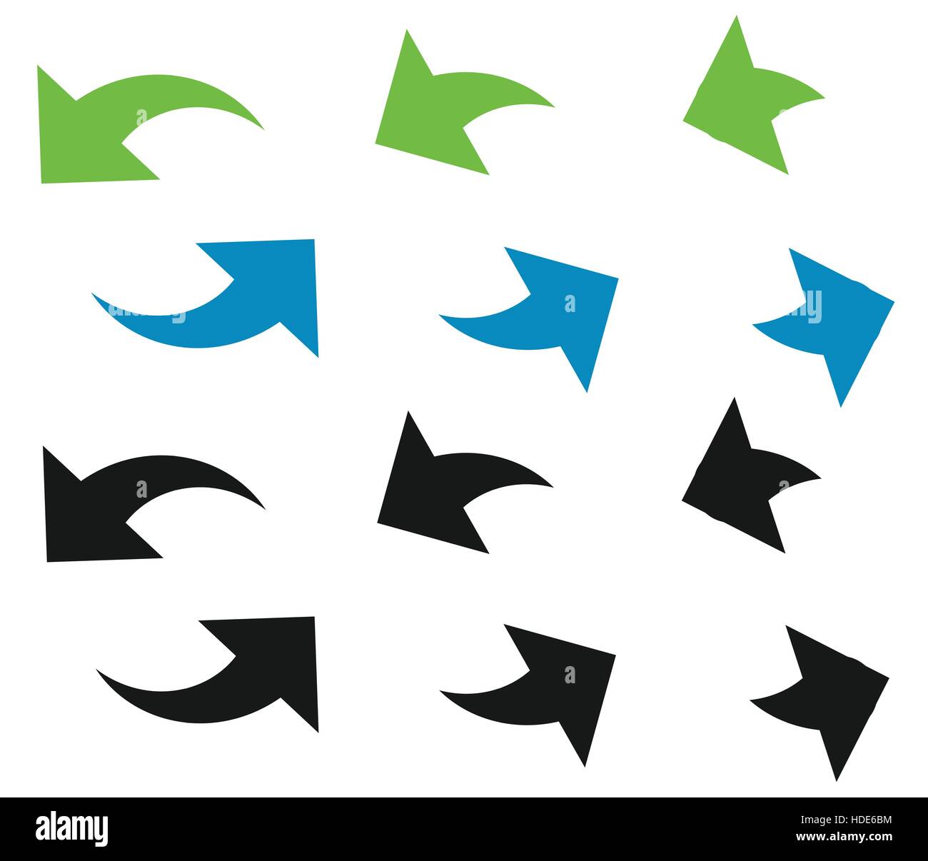 Pair of arrows in circle. Circular arrows. Recycling, loop or cycle ...