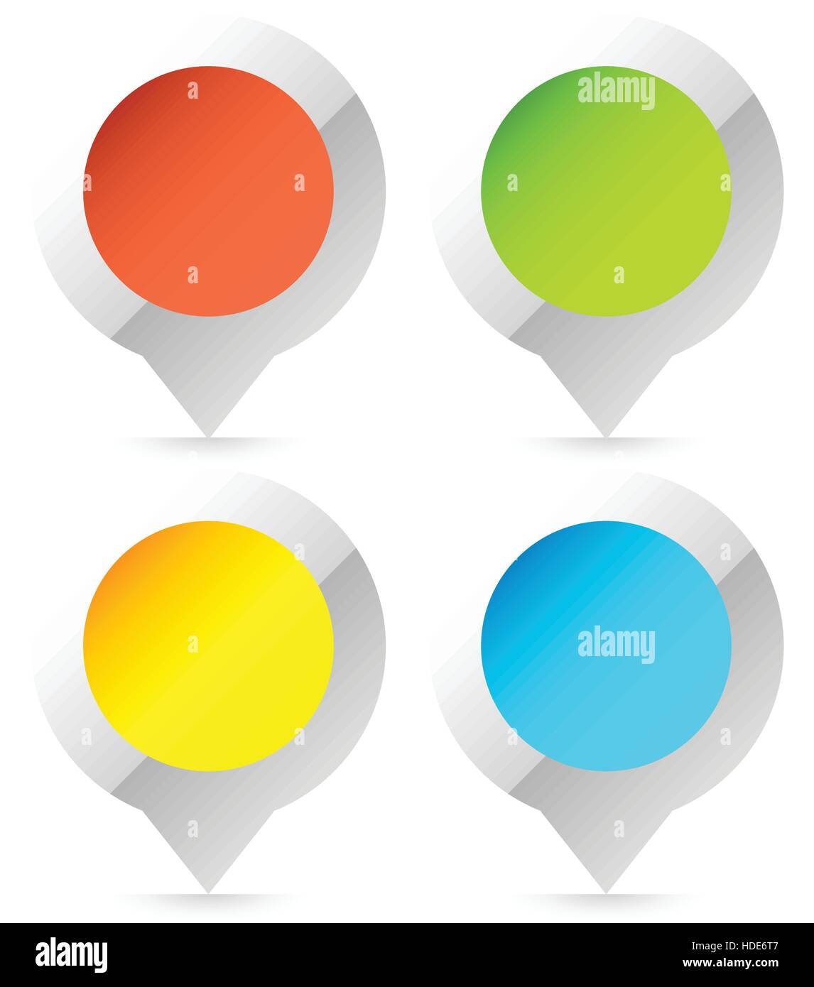 Map marker, map pin icon in 4 colors Stock Vector Image & Art - Alamy