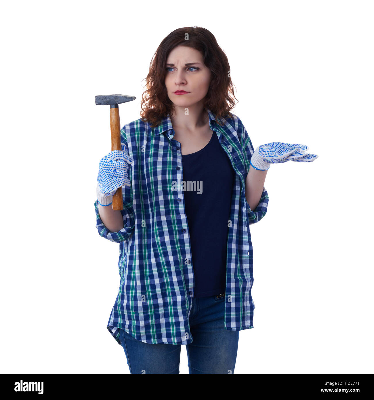 Young woman in casual clothes over white isolated background Stock ...