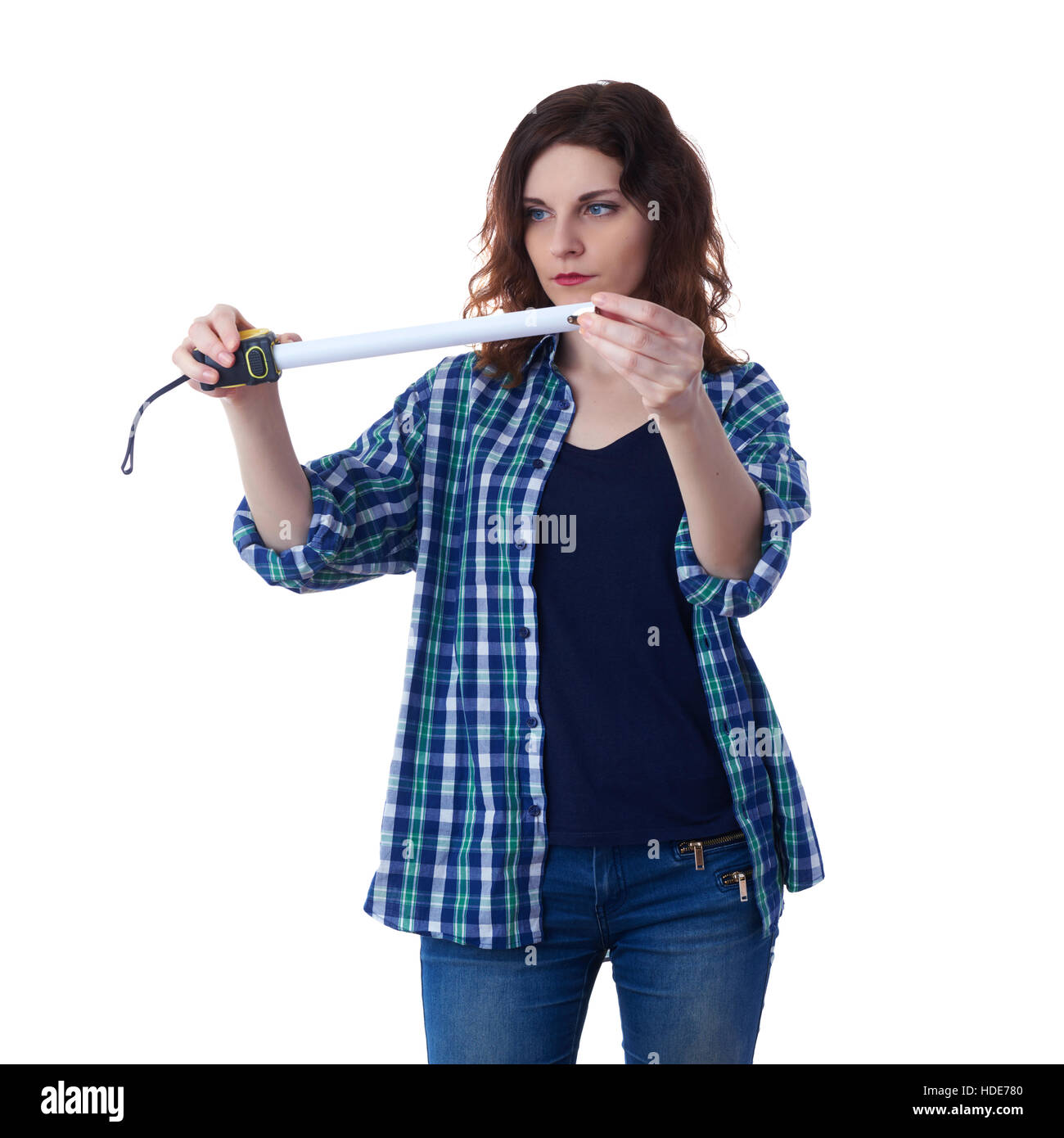 Young woman in casual clothes over white isolated background Stock ...