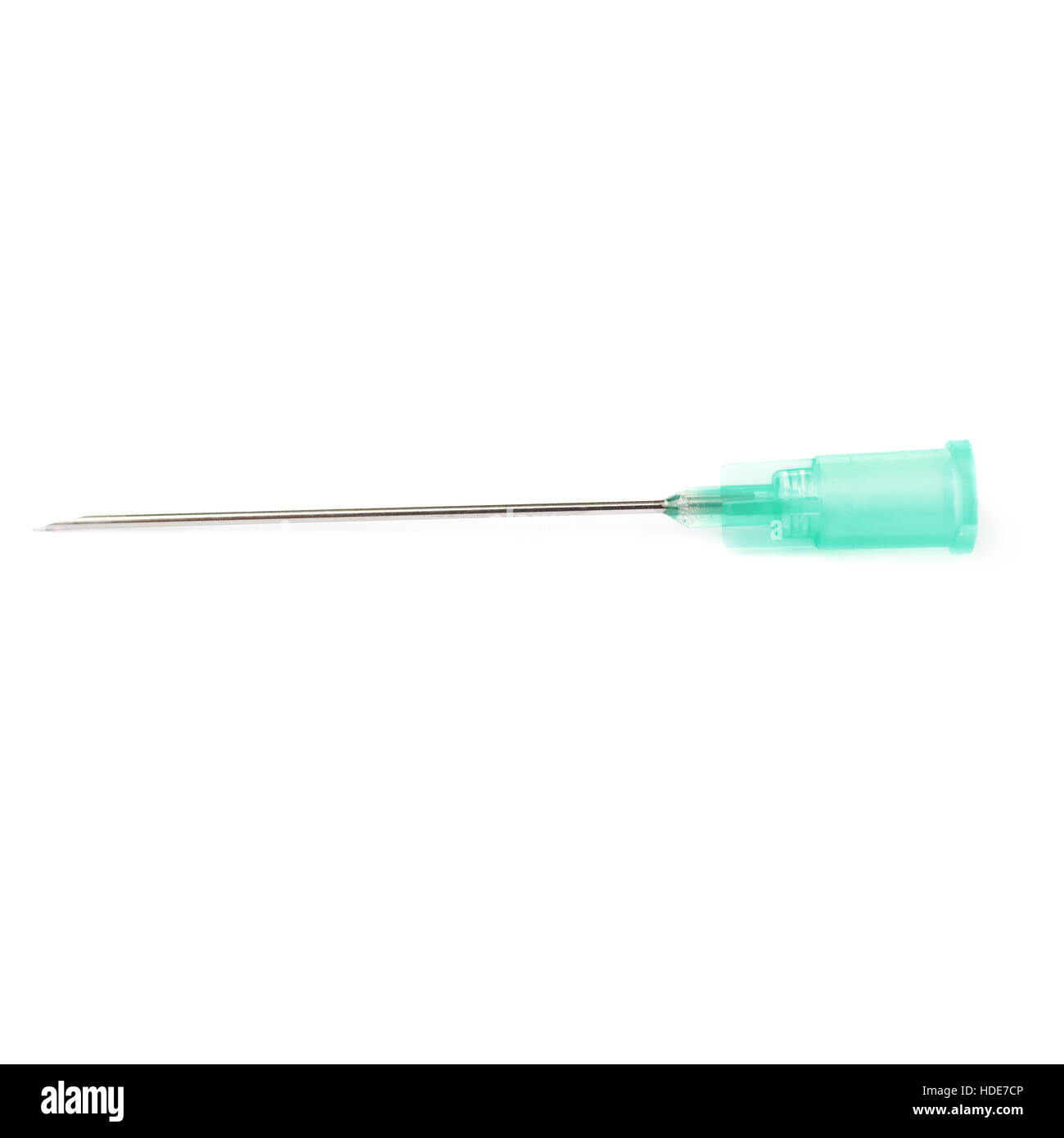 Medical syringe needle isolated over white background Stock Photo - Alamy