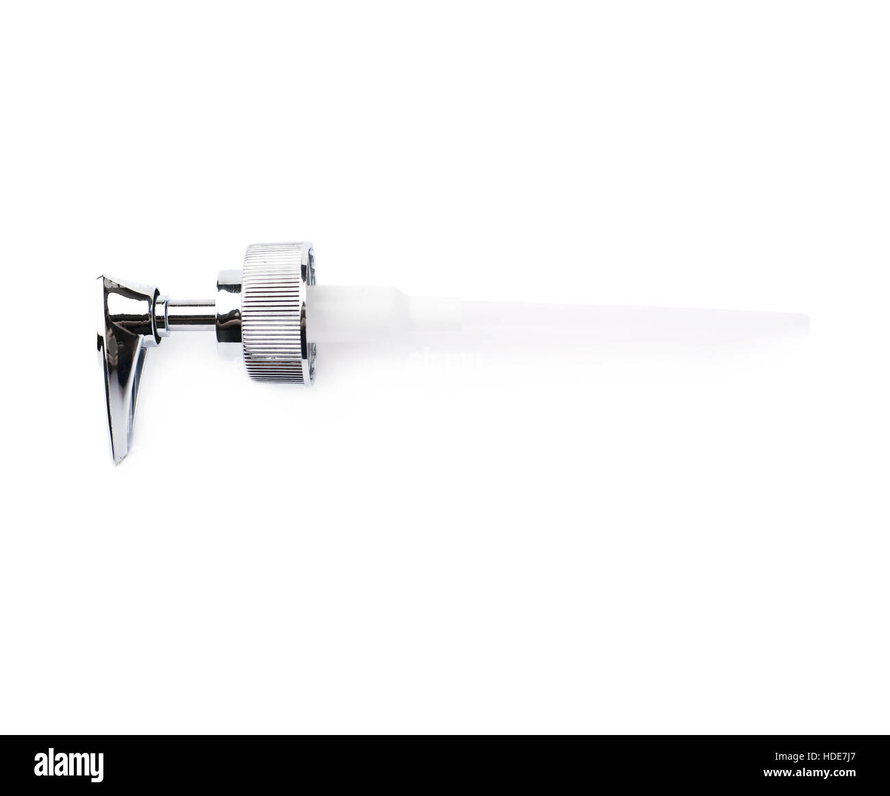 Plastic batcher of bottle liquid soap isolated over white background ...