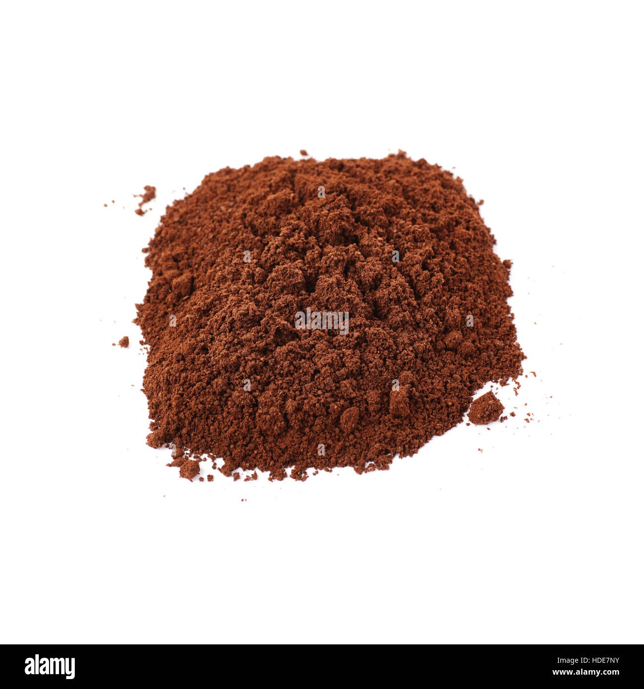 Ground milled coffee powder isolated over white background Stock Photo ...